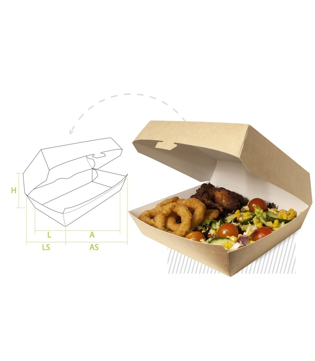 Pack de conchas portamenú para alimentos