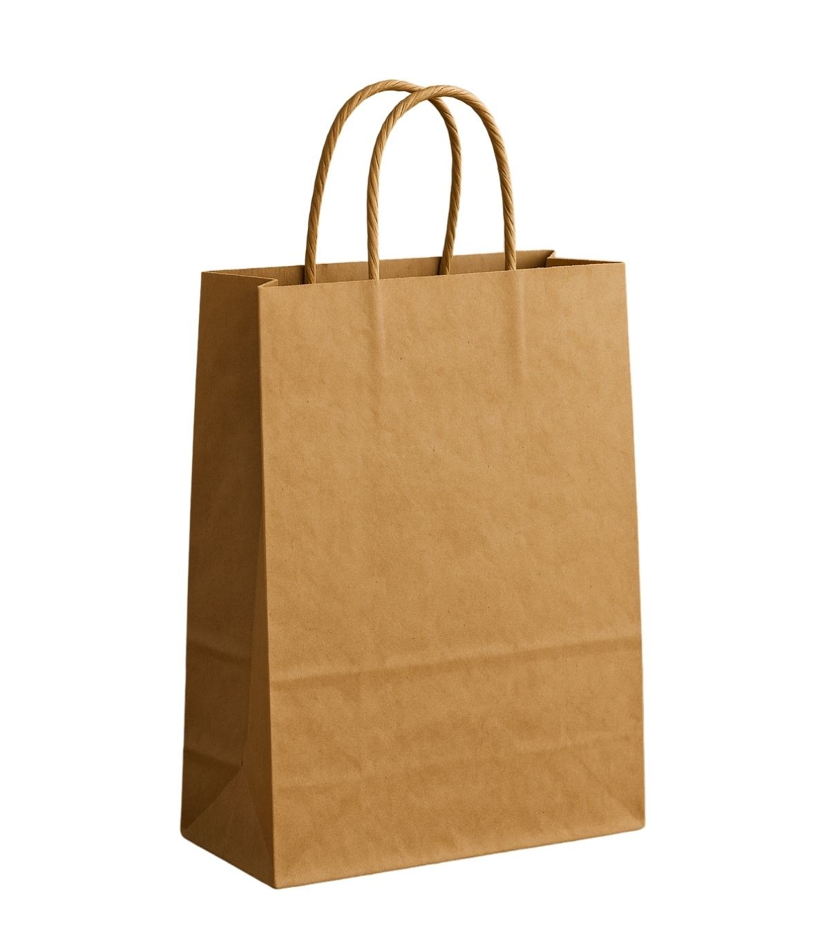 Bolsas de papel 26 x 13 x 31 cm marrón asa rizada - Pack 250 uds