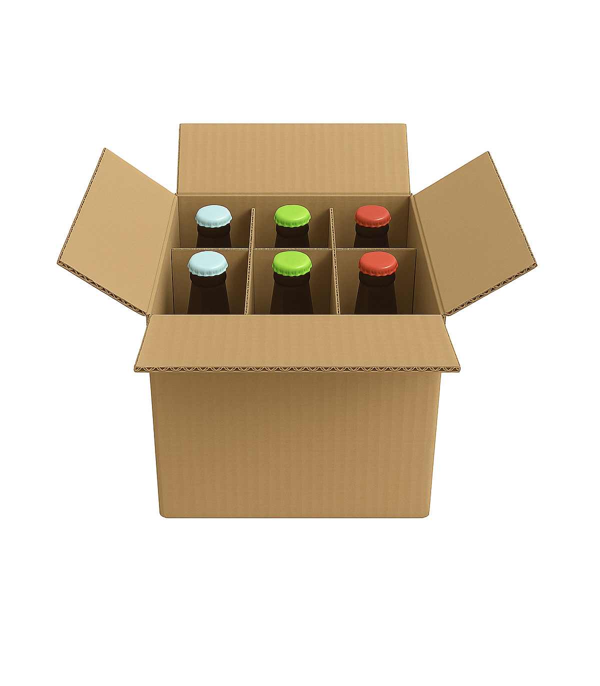 Caja de cartón para botellas de cerveza artesana 33 cl